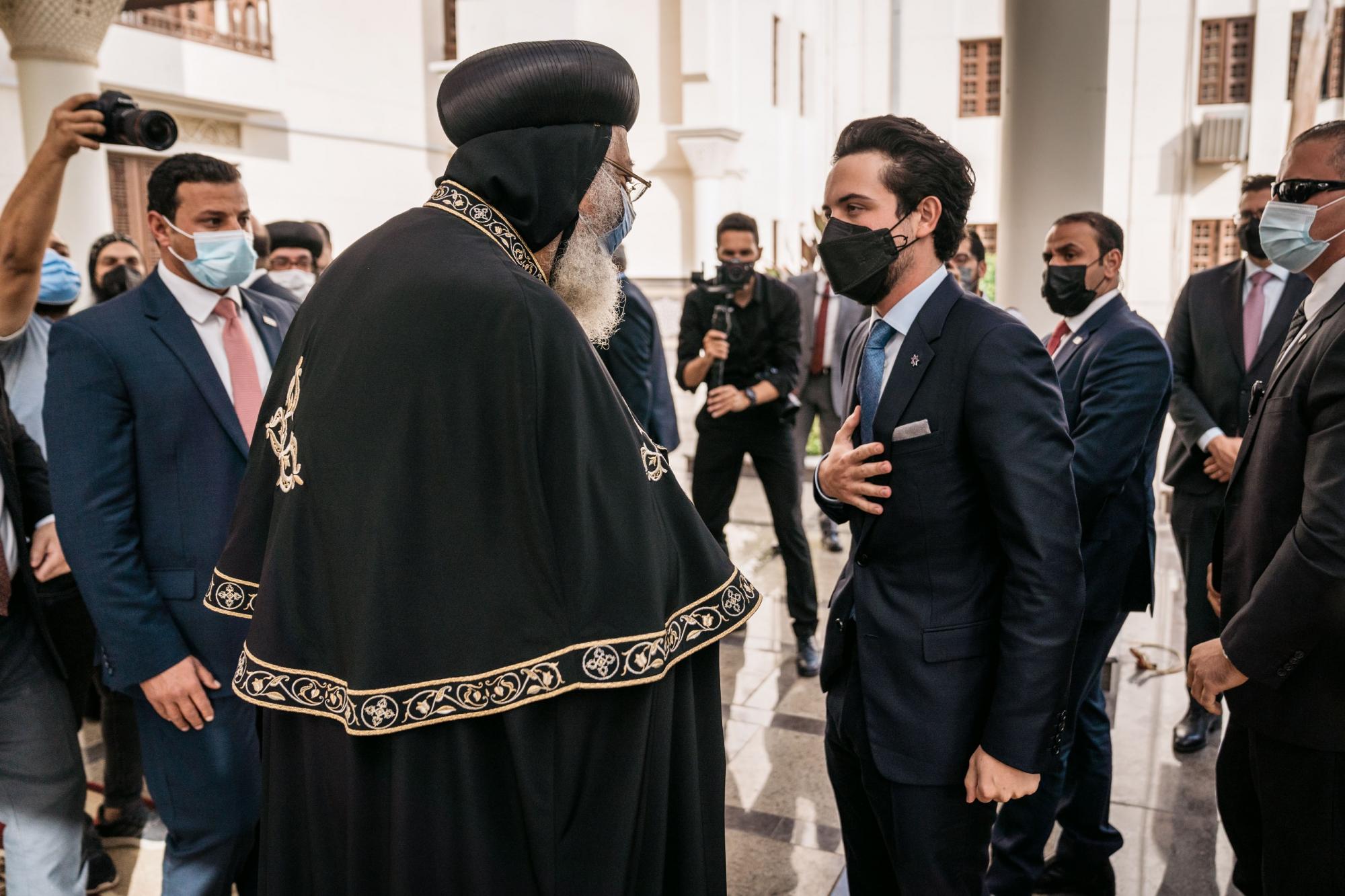 Crown Prince meets Pope Tawadros II of Alexandria, Patriarch of the See ...